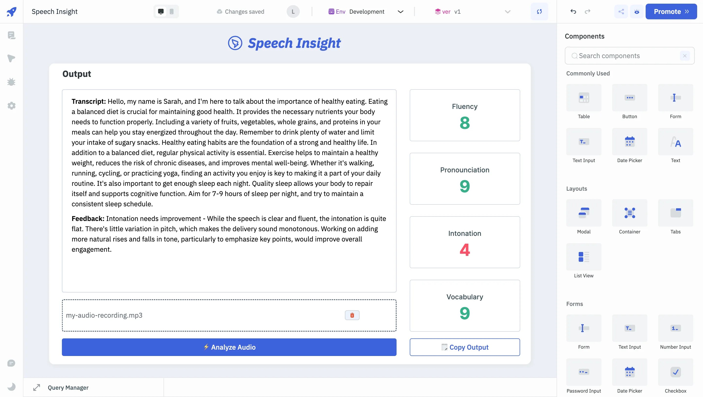 Build An Audio Transcriber and Analyzer using ToolJet and OpenAI